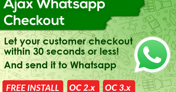 Ajax Whatsapp Checkout OpenCart